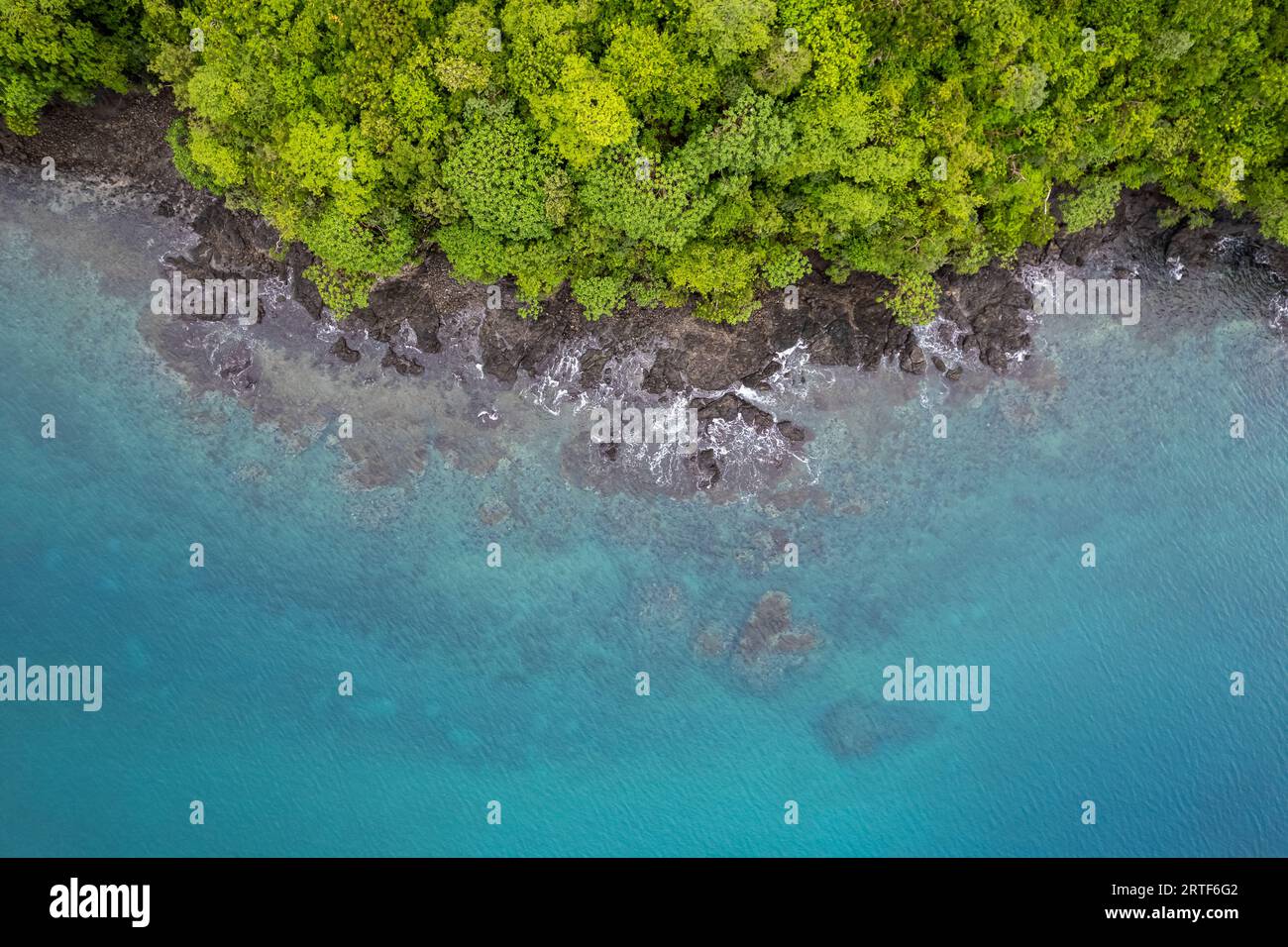 Beautiful aerial view of Playas del Coco, Hermosa Beach and its green ...
