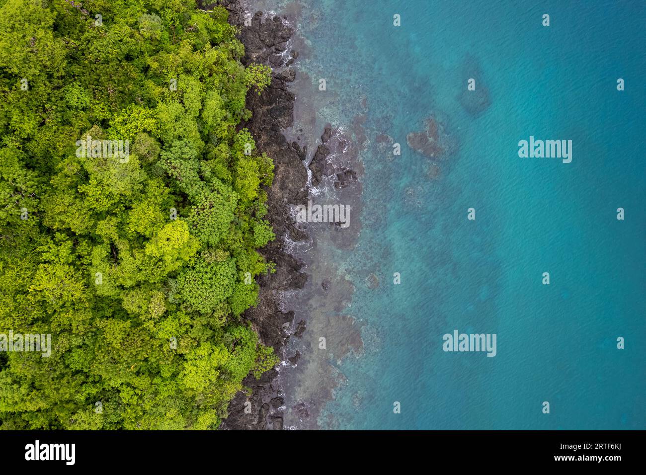 Beautiful aerial view of Playas del Coco, Hermosa Beach and its green ...