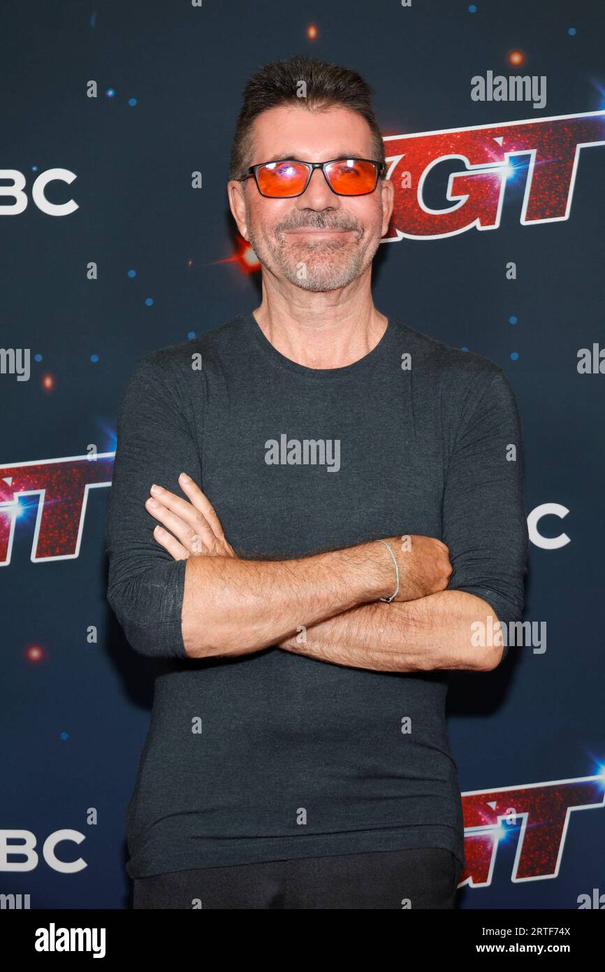 Pasadena, Ca. 12th Sep, 2023. Simon Cowell at Season 18 America's Got Talent red carpet Live ...