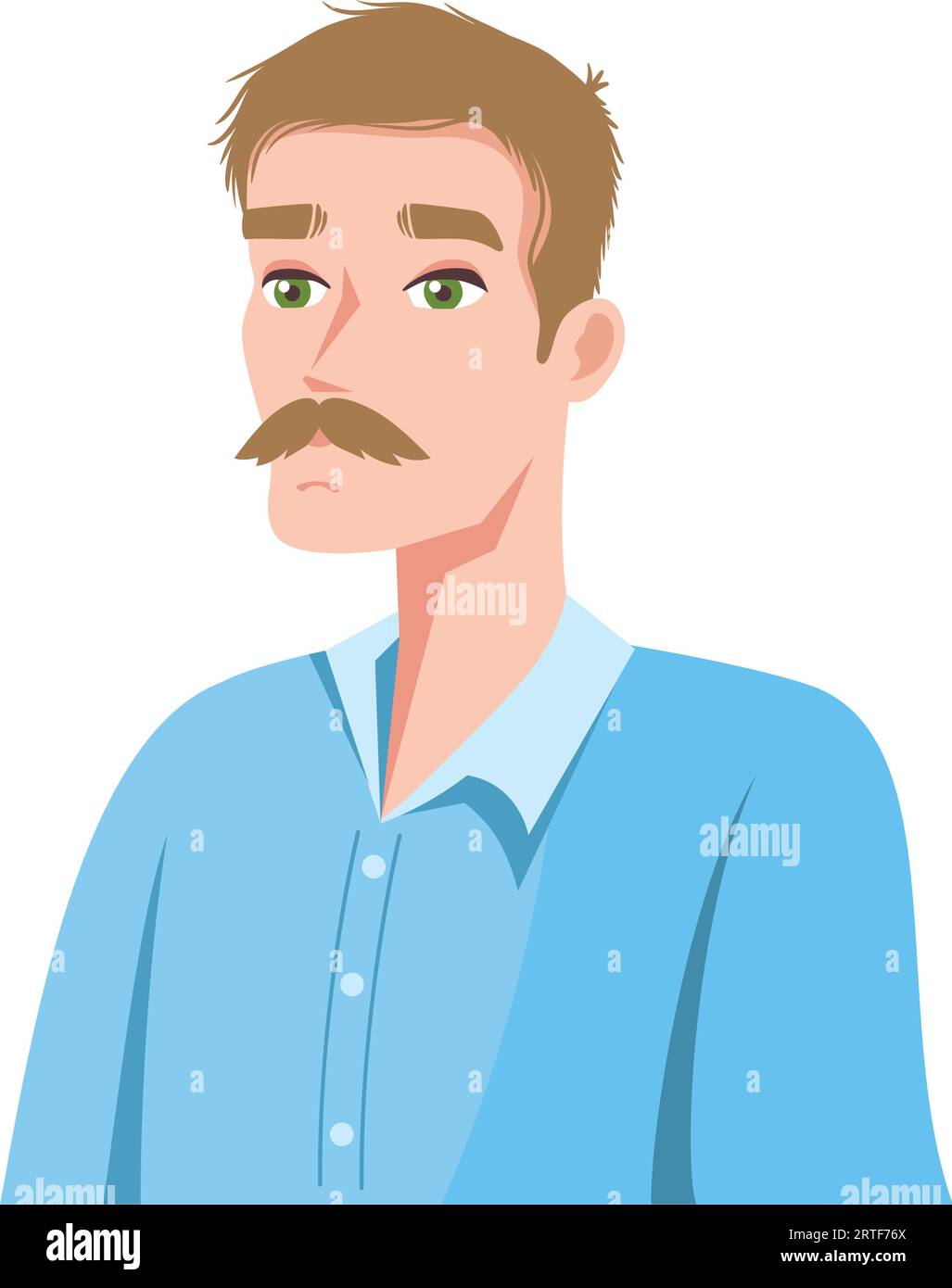 blond man with moustache Stock Vector Image & Art - Alamy