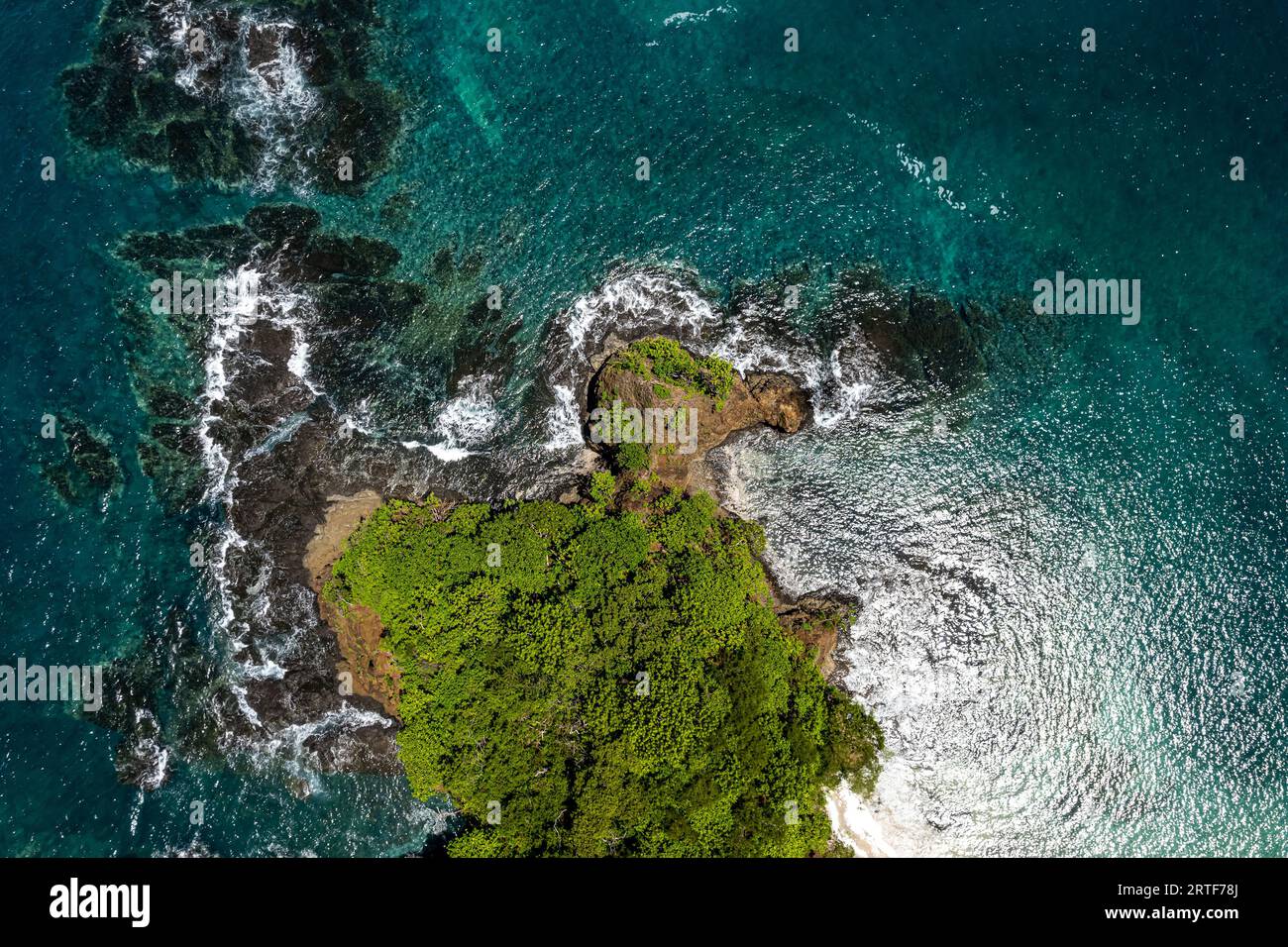 Beautiful aerial view of Playas del Coco, Hermosa Beach and its green ...