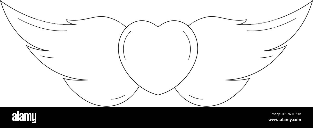 winged heart icon vector illustration symbol design Stock Vector Image ...