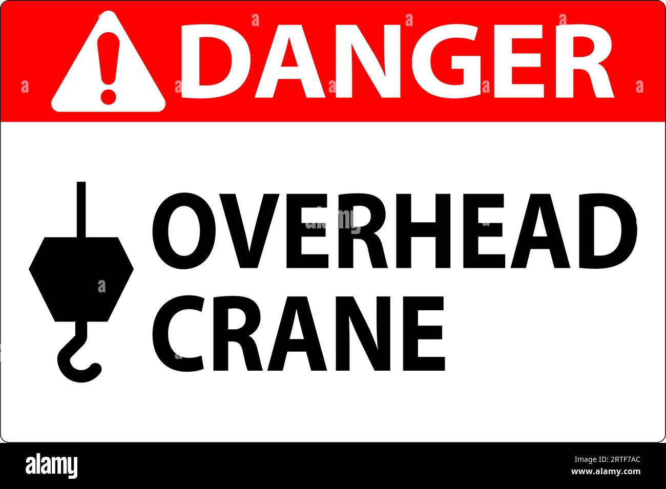Danger Sign, Overhead Crane Stock Vector Image & Art - Alamy