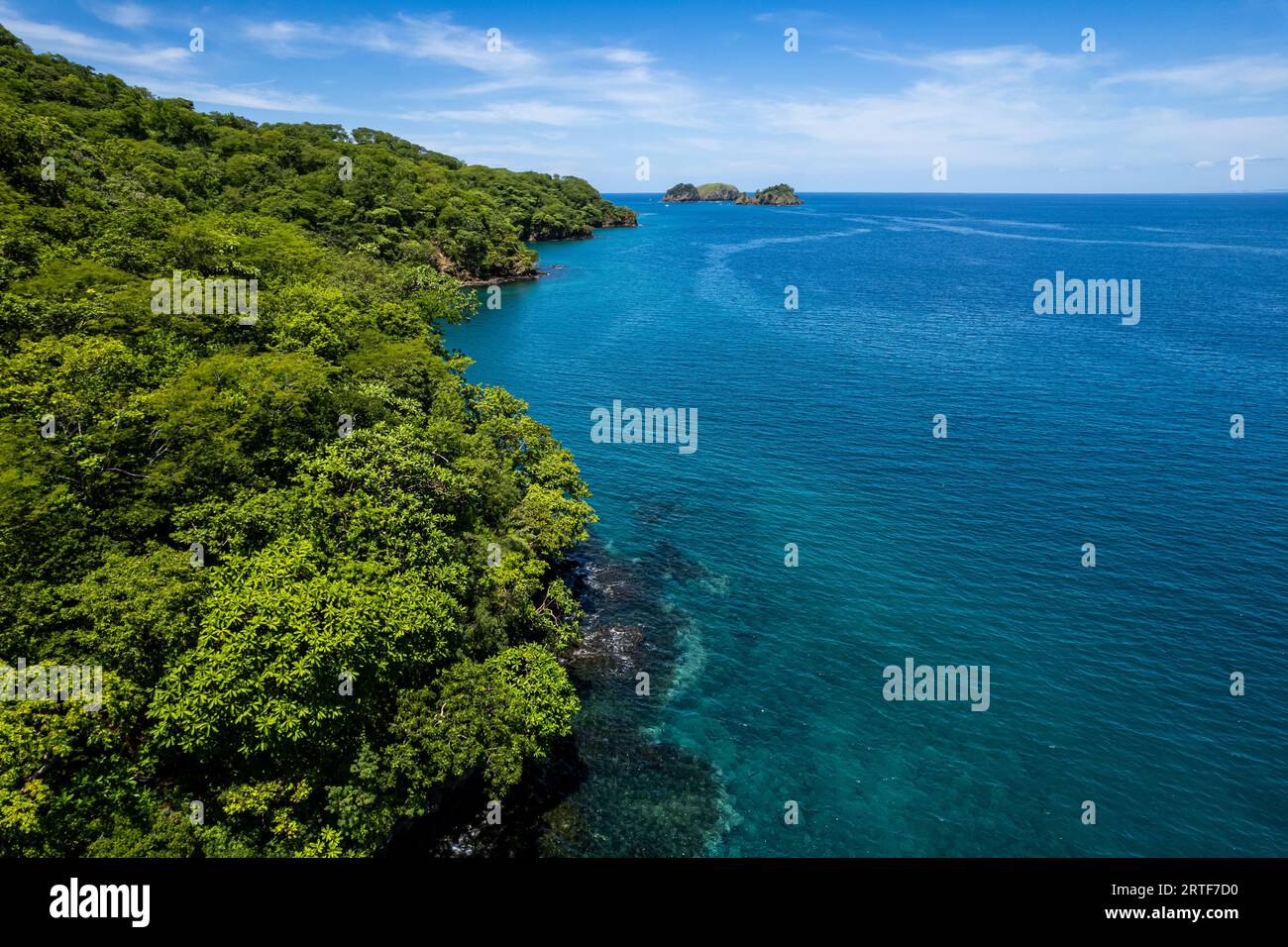 Beautiful aerial view of Playas del Coco, Hermosa Beach and its green ...