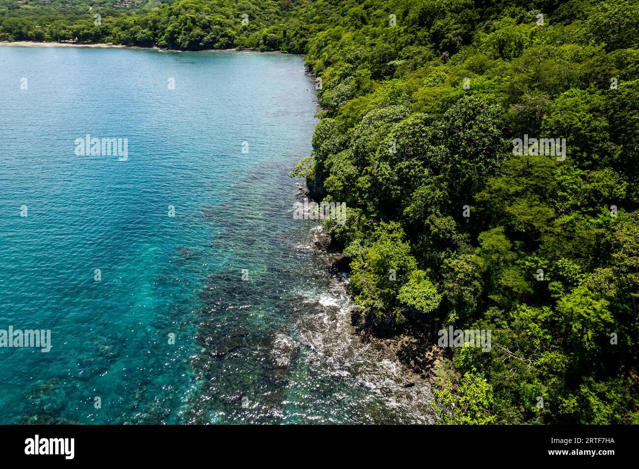 Beautiful aerial view of Playas del Coco, Hermosa Beach and its green ...