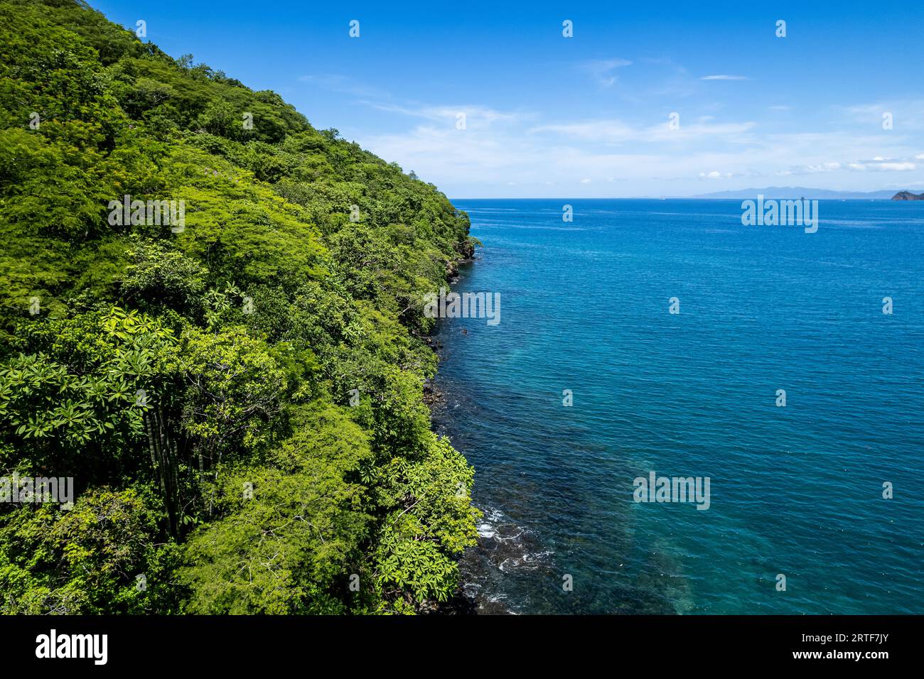 Beautiful aerial view of Playas del Coco, Hermosa Beach and its green ...
