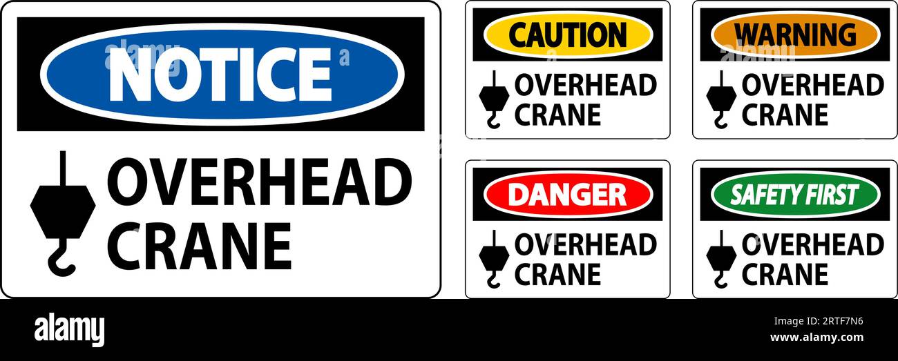 Danger Sign, Overhead Crane Stock Vector Image & Art - Alamy
