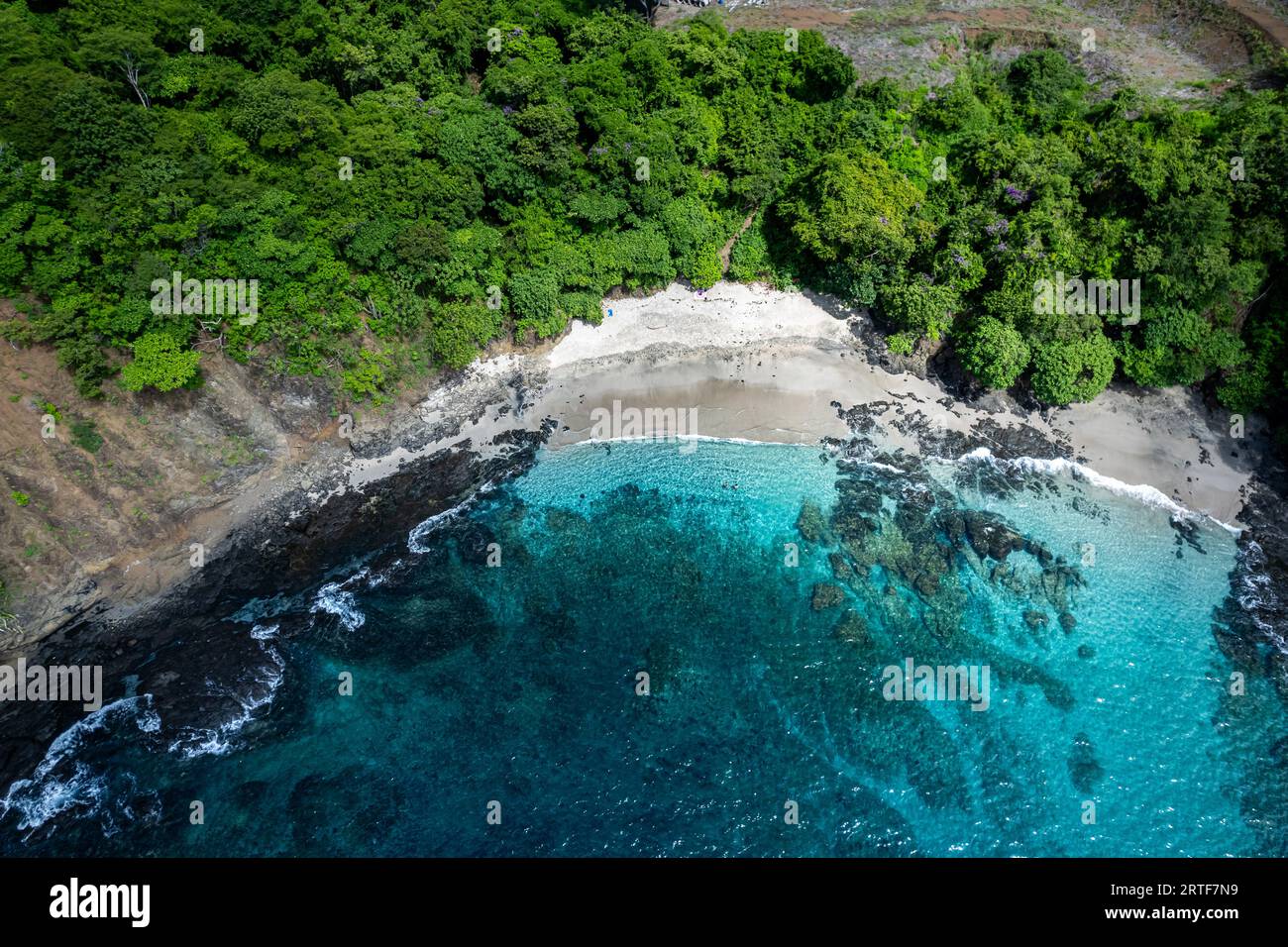 Beautiful aerial view of Playas del Coco, Hermosa Beach and its green ...