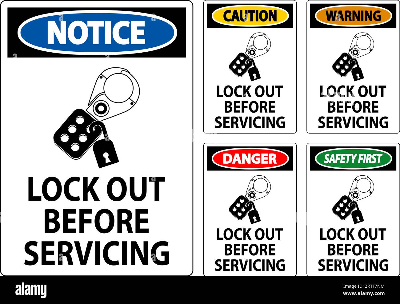 Lock out tag Stock Vector Images - Alamy