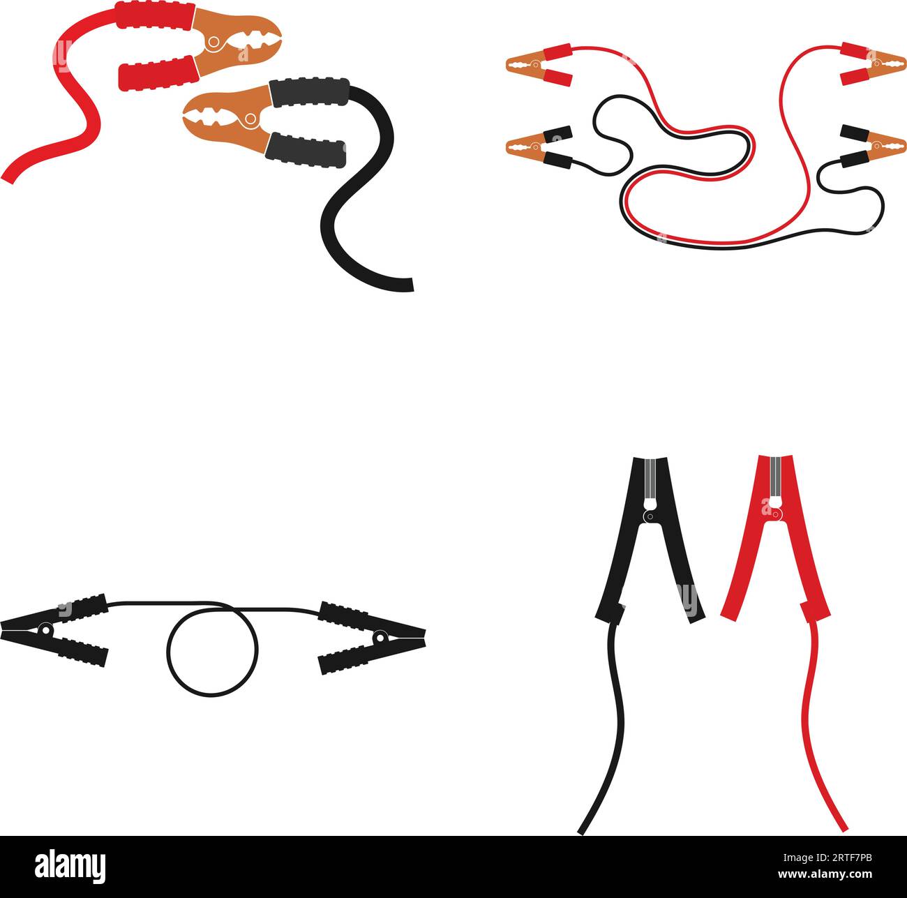 Car Battery power jumper cable icon vector illustration simple design ...