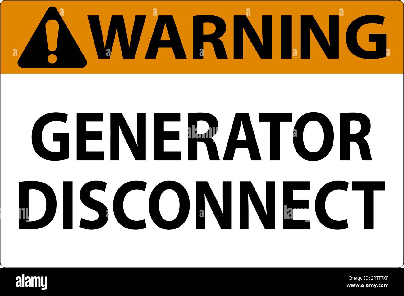 Warning Sign Generator Disconnect Stock Vector Image & Art - Alamy
