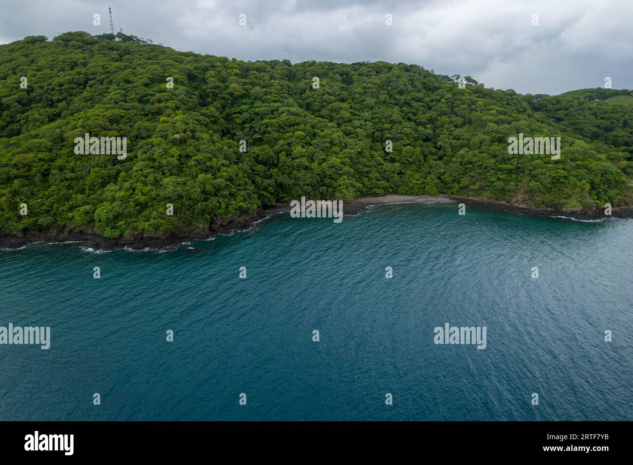 Beautiful aerial view of Playas del Coco, Hermosa Beach and its green ...