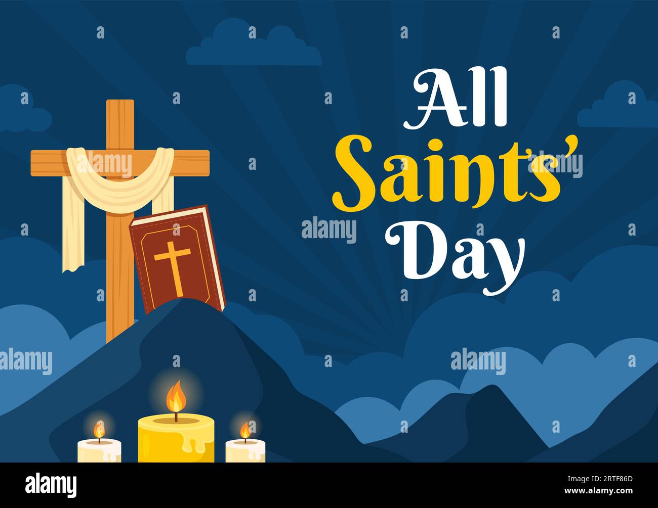 All Saints Day Vector Illustration on 1st November with for the All ...