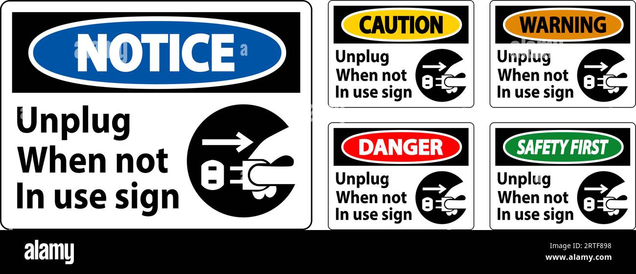 Unplug it warning hi-res stock photography and images - Alamy