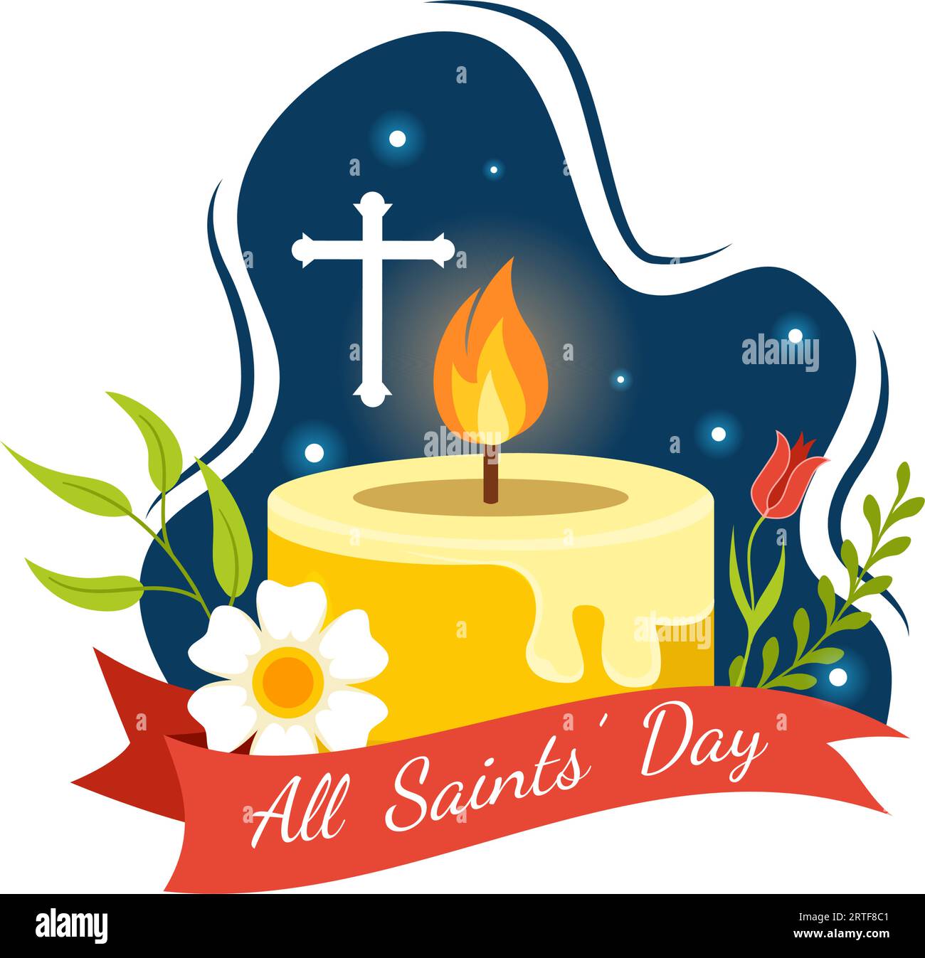 All Saints Day Vector Illustration on 1st November with for the All ...