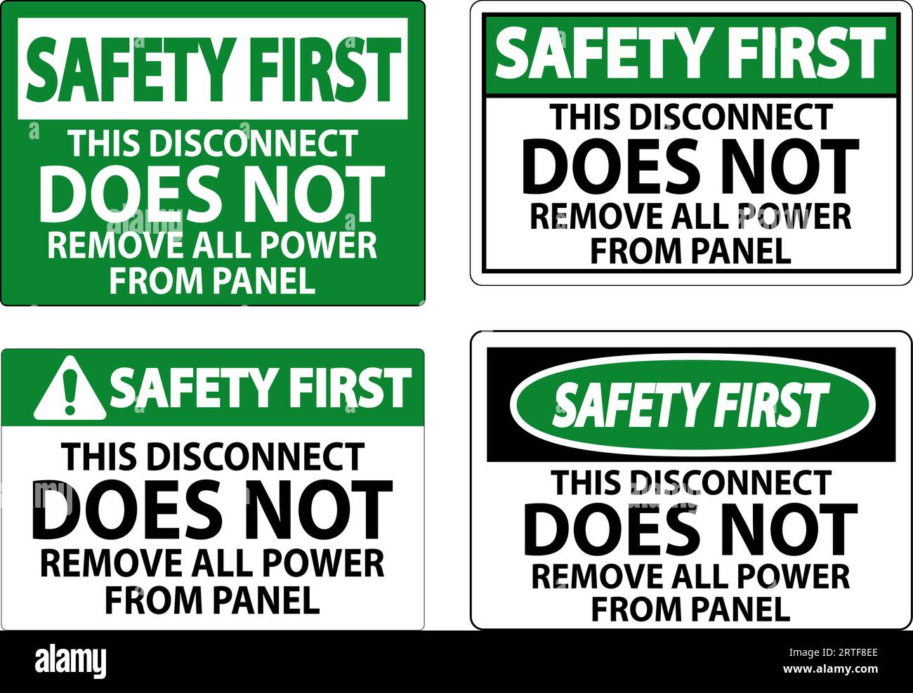 Safety First Sign, This Disconnect Does Not Remove All Power From Panel ...