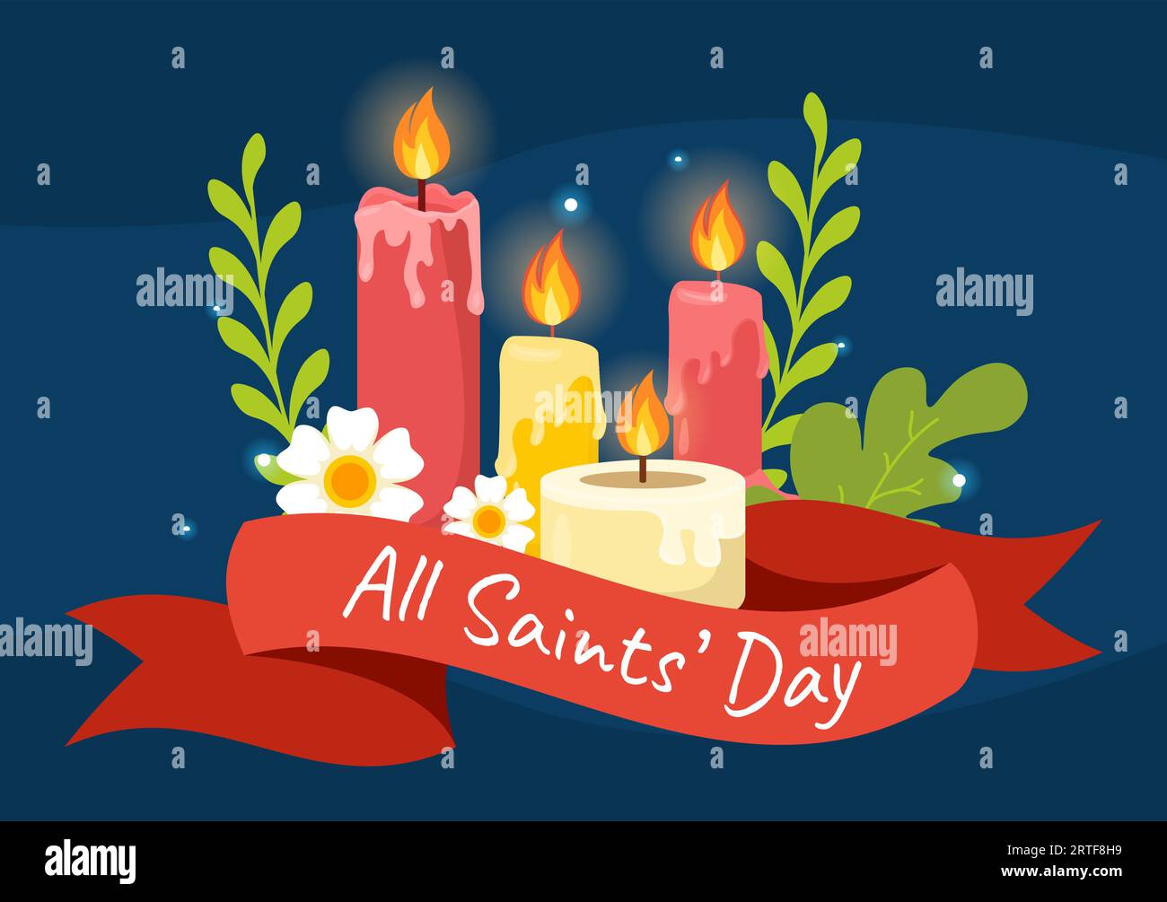 All Saints Day Vector Illustration on 1st November with for the All Souls Remembrance ...