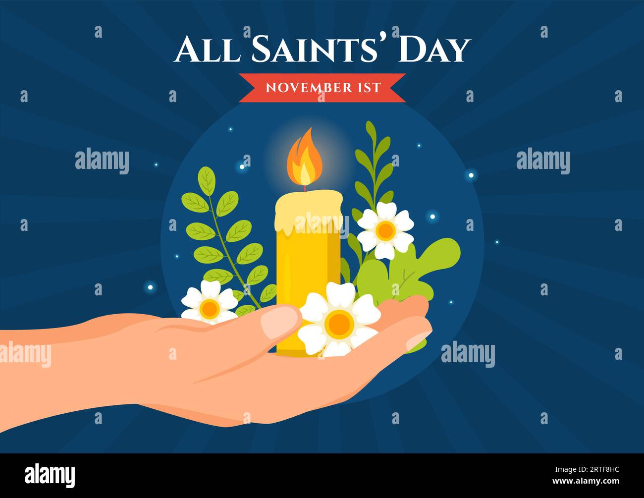 All Saints Day Vector Illustration on 1st November with for the All ...