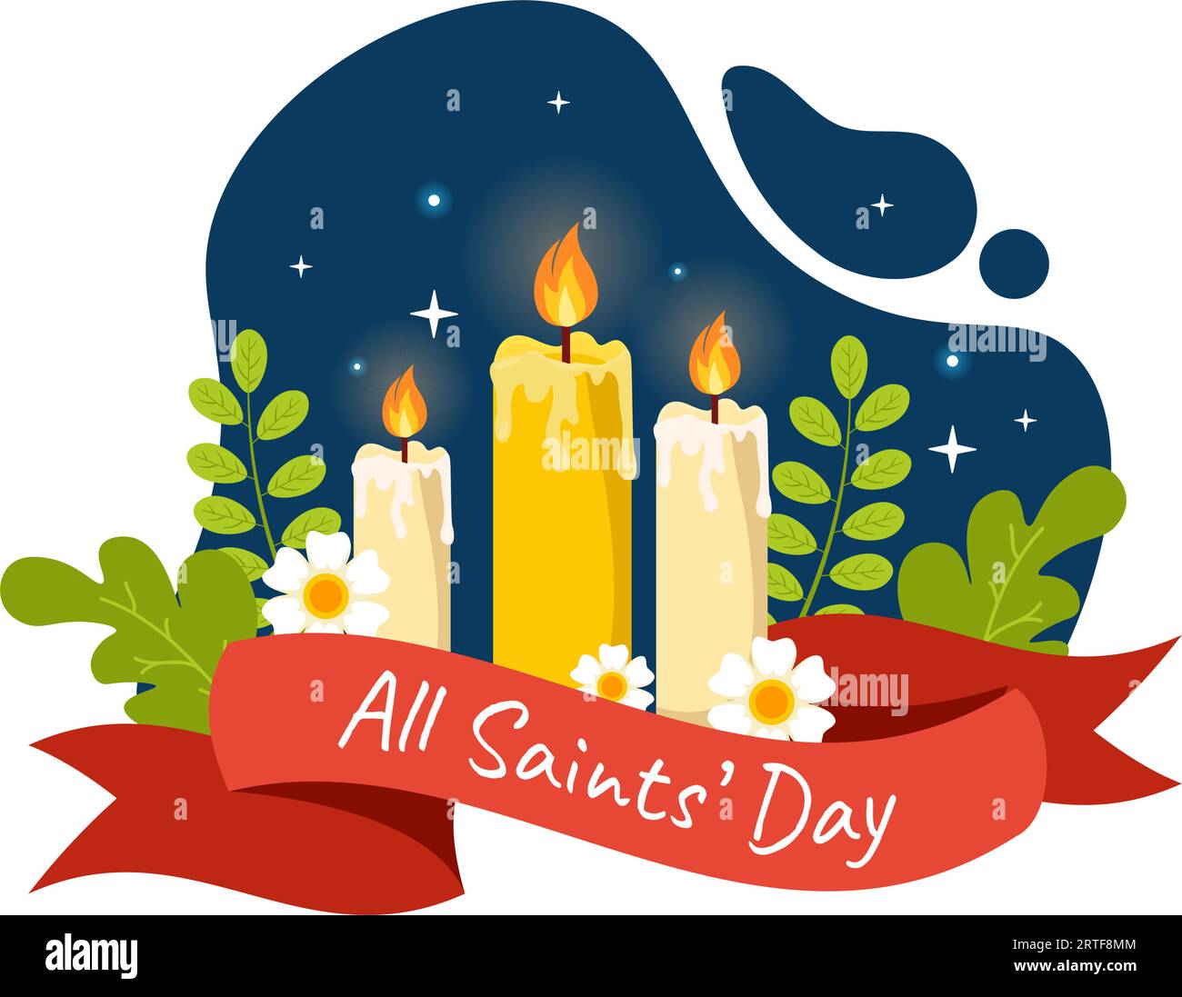 All Saints Day Vector Illustration on 1st November with for the All Souls Remembrance ...