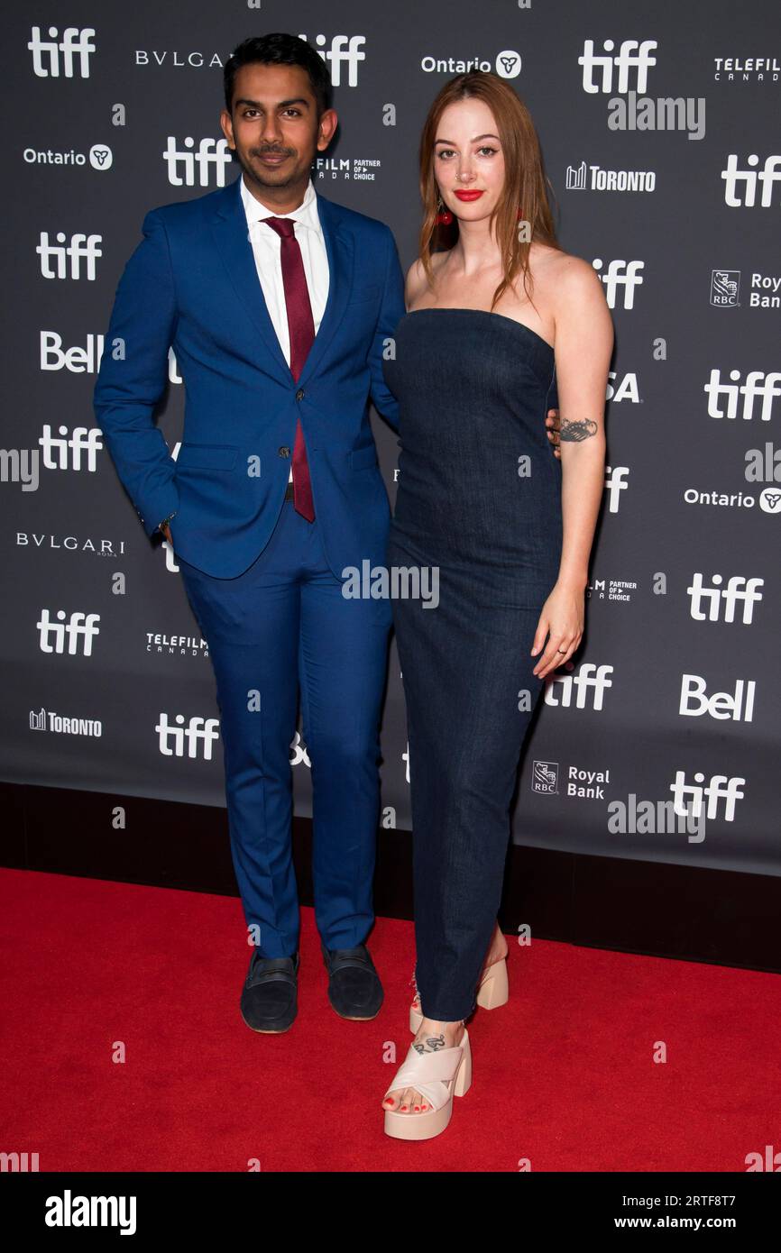 September 12, 2023, Toronto, Ontario, Canada: Shant Joshi (L) and Lindsay Blair (R) Goeldner ...