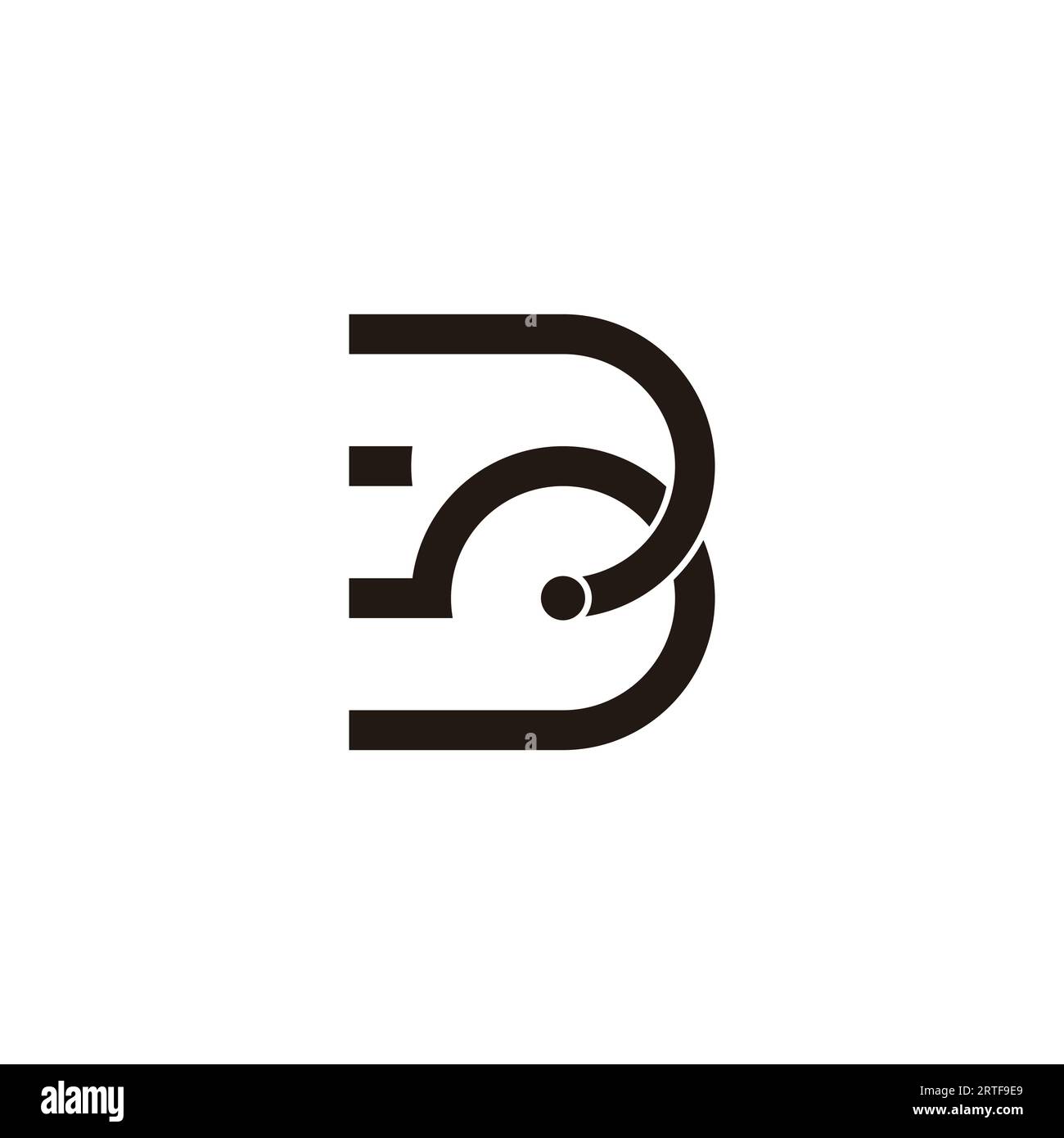 letter b abstract round wheel logo vector Stock Vector Image & Art - Alamy