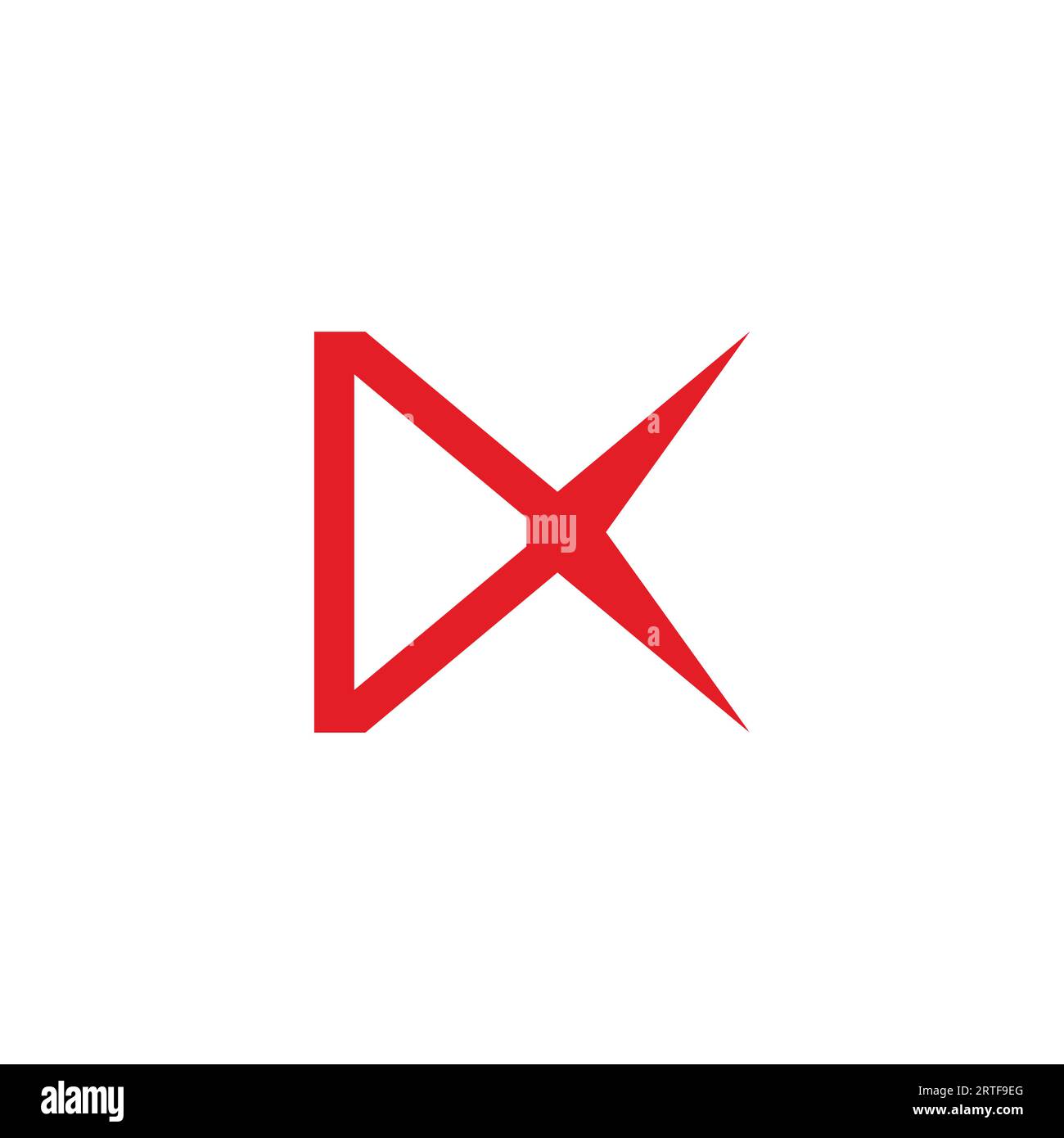 letter dx simple geometric red logo vector Stock Vector Image & Art - Alamy