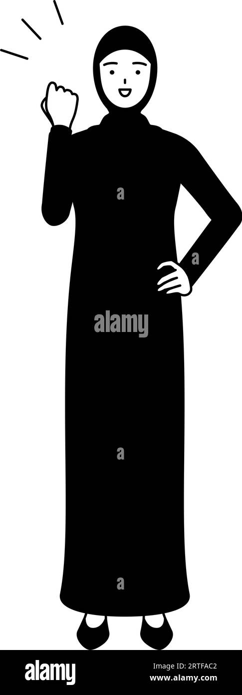 Muslim Woman posing with guts, Vector Illustration Stock Vector Image ... Muslim Woman posing with guts, Vector Illustration Stock Vector Image ...