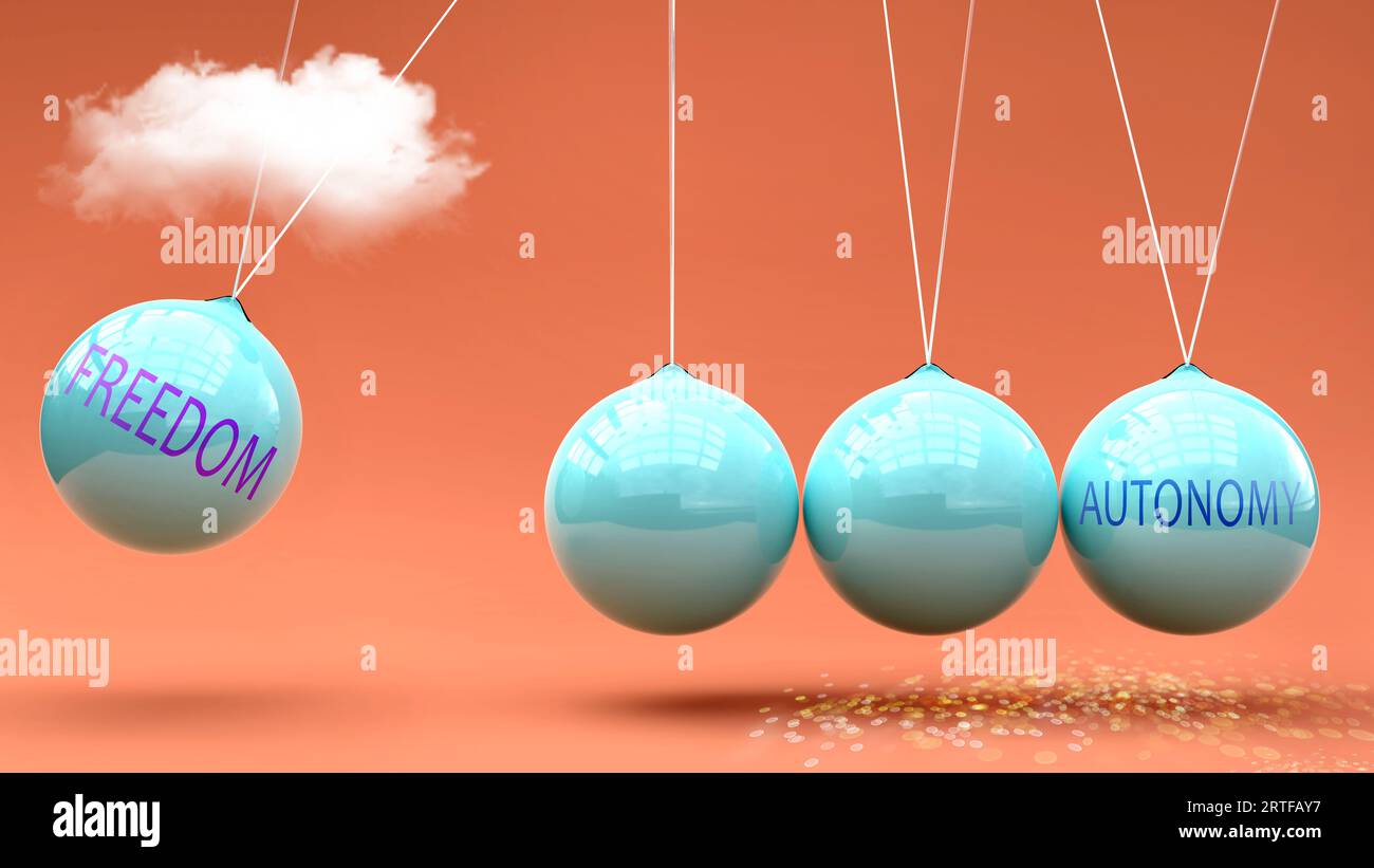 Freedom leads to autonomy cause and effect relation between them hi-res ...