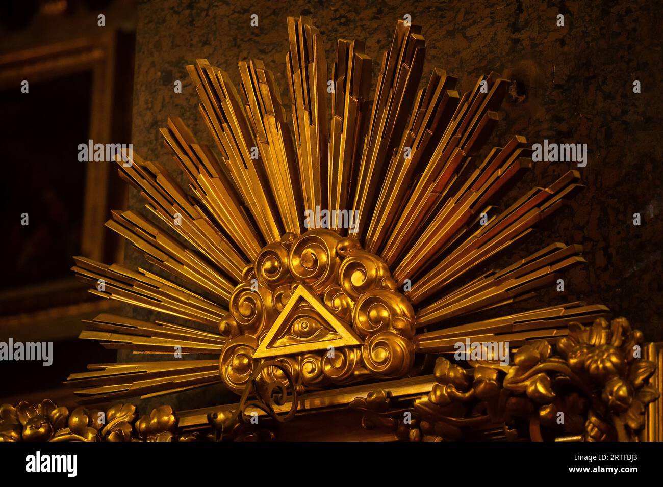 Masonic symbol of the all-seeing eye seen at Kazan Cathedral. On ...