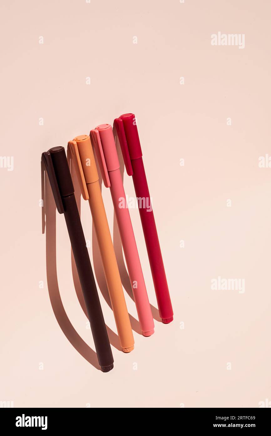 Colourful pens hi-res stock photography and images - Alamy