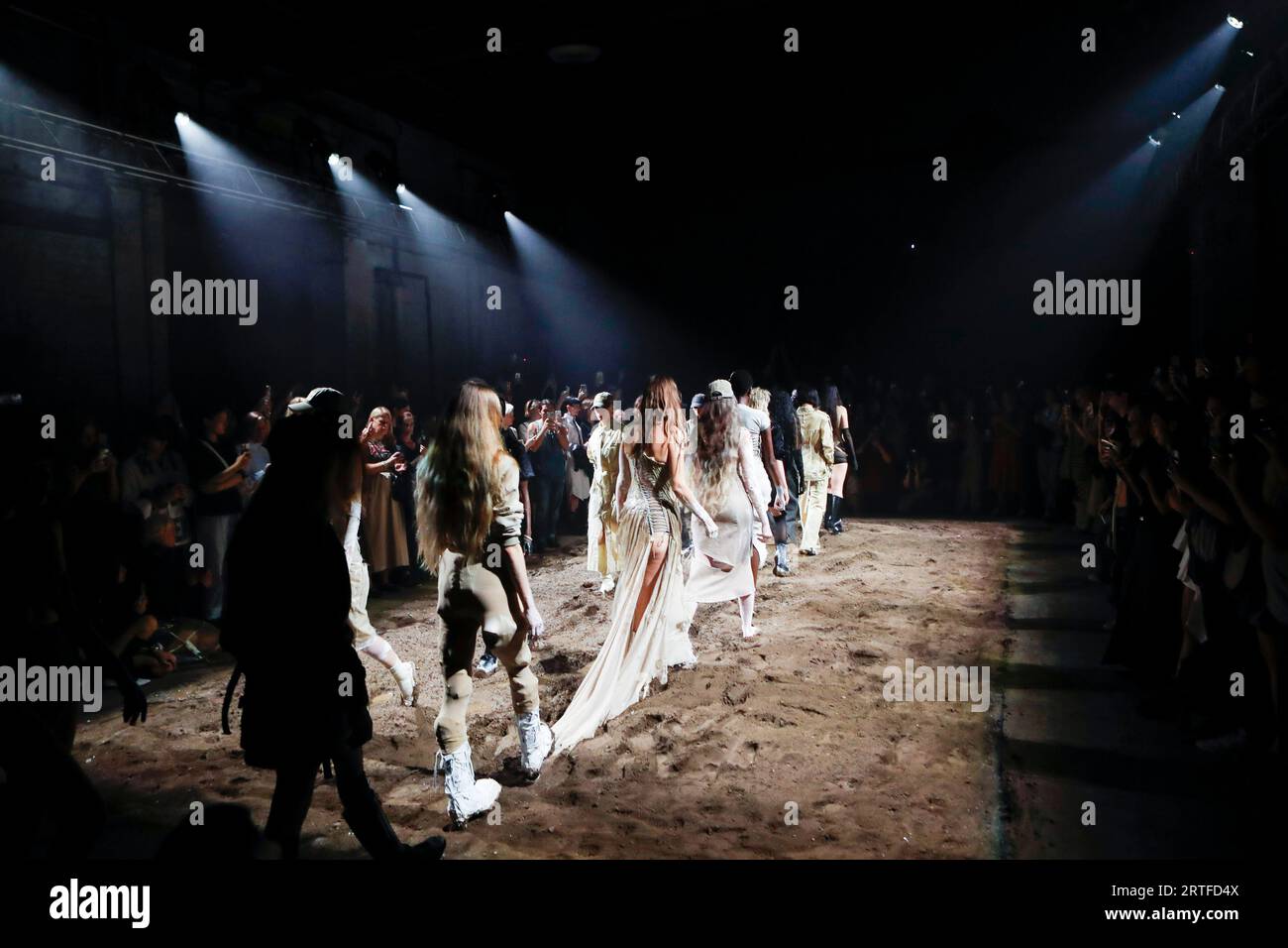 New York, USA. 12th Sep, 2023. A model walks on the runway at the Elena ...