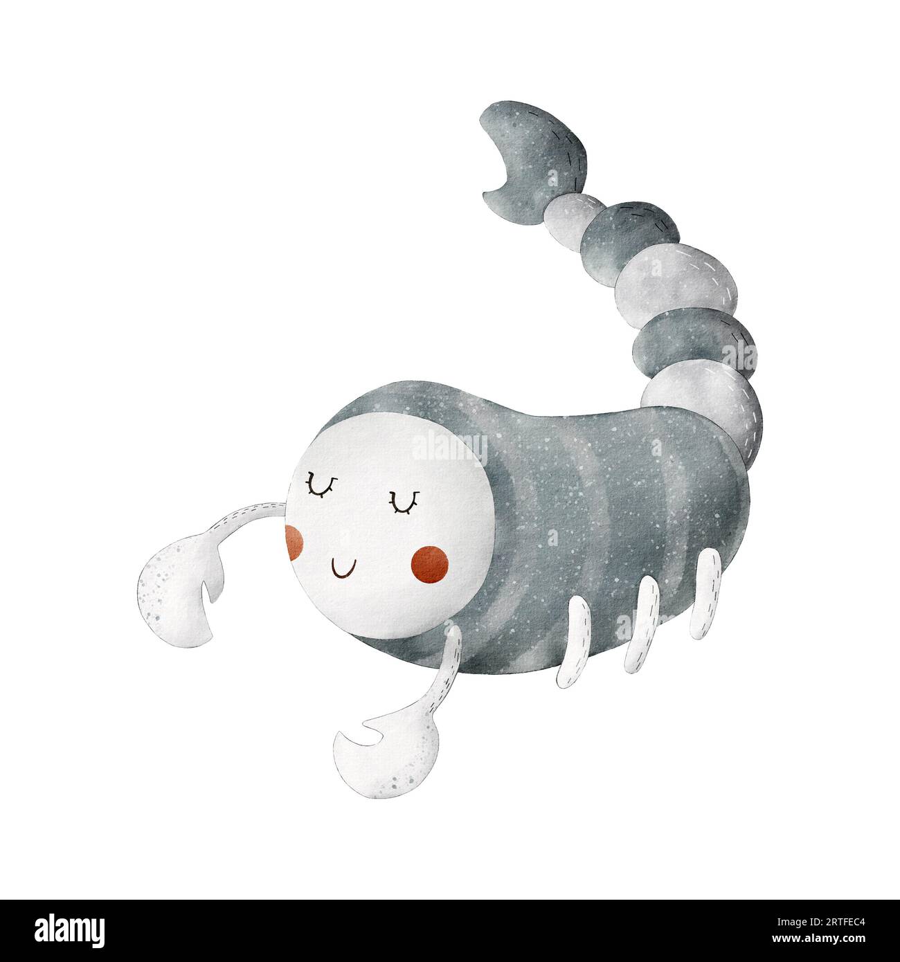 Watercolor baby cute scorpio Children's zodiac sings illustration ...