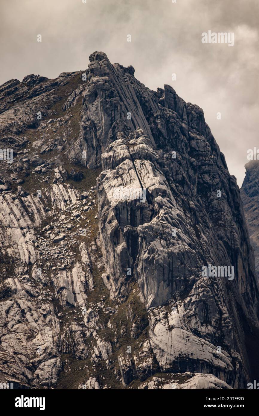 The amazing rugged mountains near Grasberg open pit mine in Papua ...