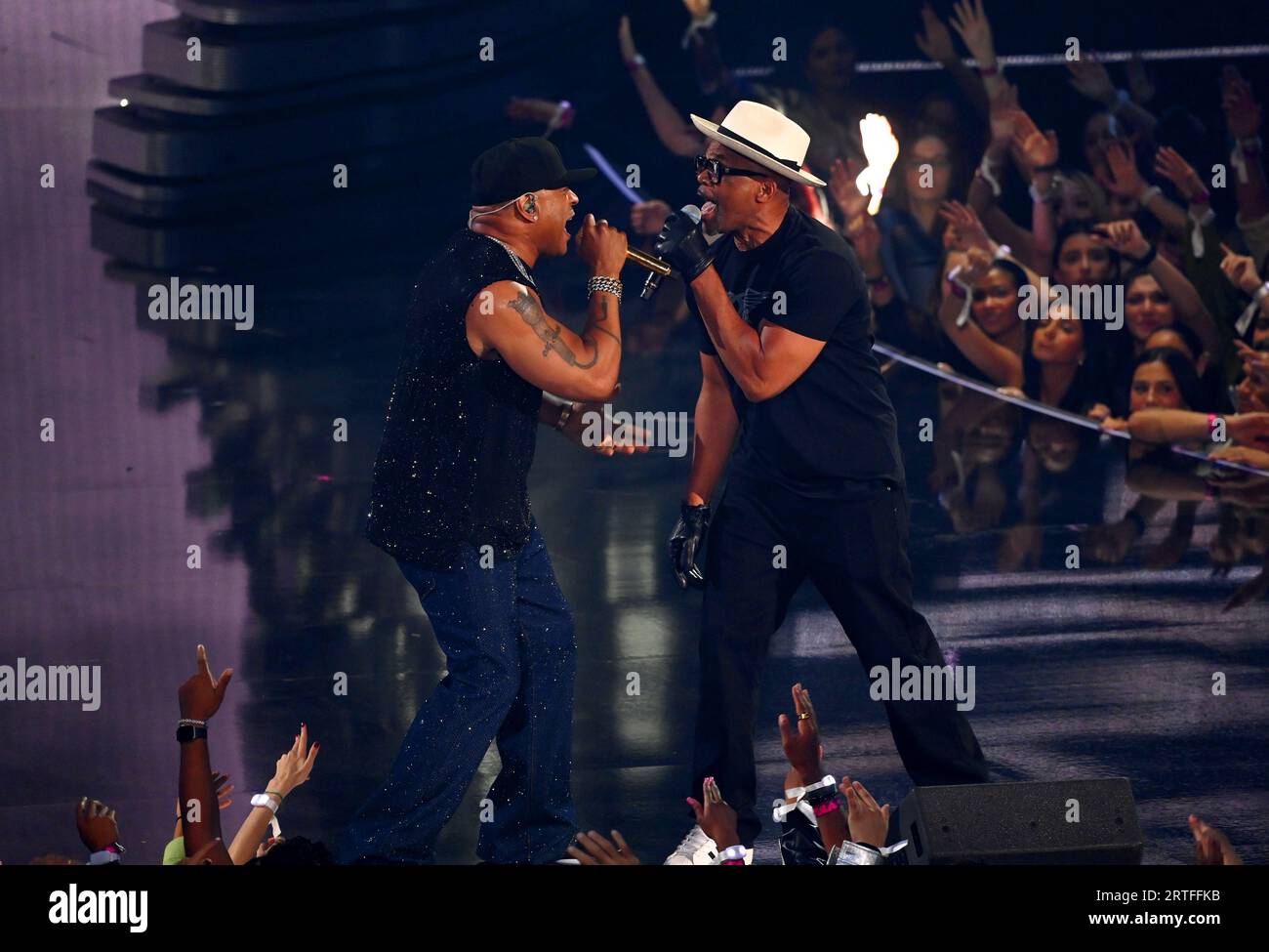 LL Cool J and DMC perform on stage at the MTV Video Music Awards 2023 ...