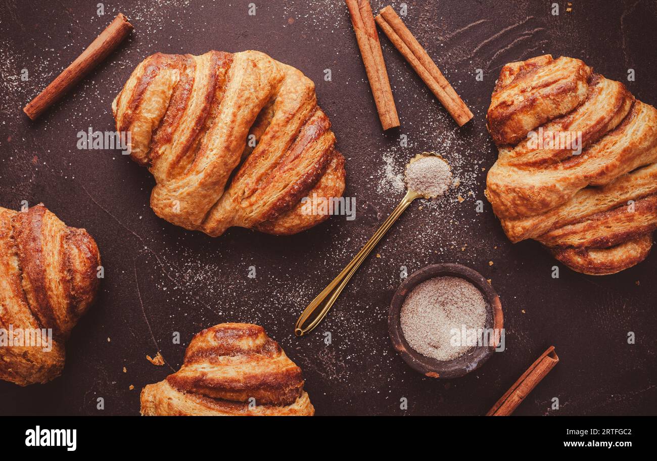 Cinnamon rolls or Franzbroetchen - Germany sweet pastry sweet pastry ...