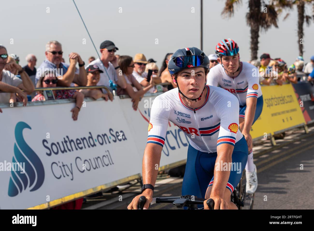 Noah Hobbs of team Great Britain riding before the Tour of Britain ...