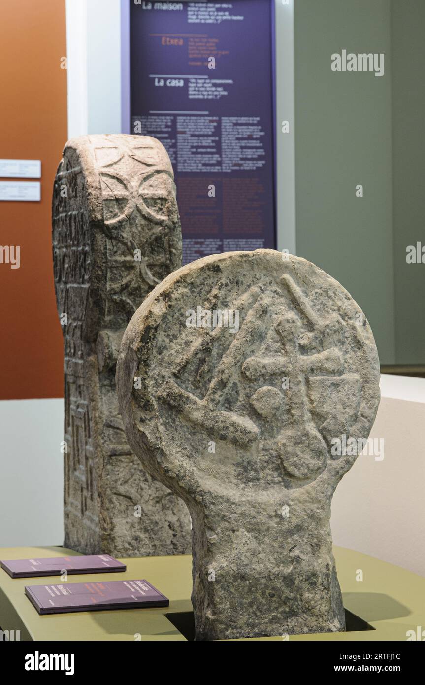 FRANCE. PYRENEES-ATLANTIQUES (64). BAYONNE. BASQUE MUSEUM. DISCOIDAL ...