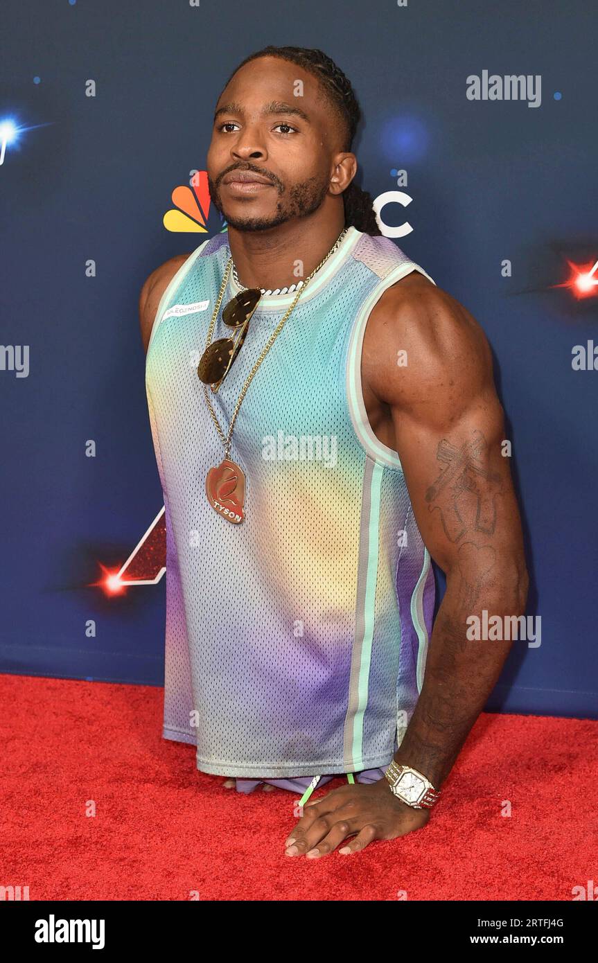 Zion Clark arrives for a live broadcast of "America's Got Talent ...