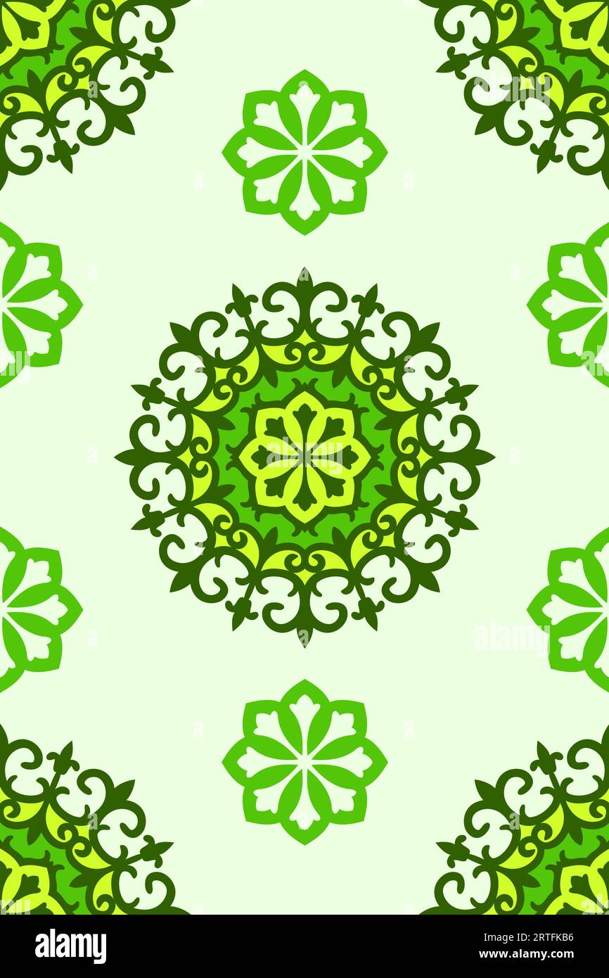Seamless arabic ornament, Abstract vector background green colors Stock ...