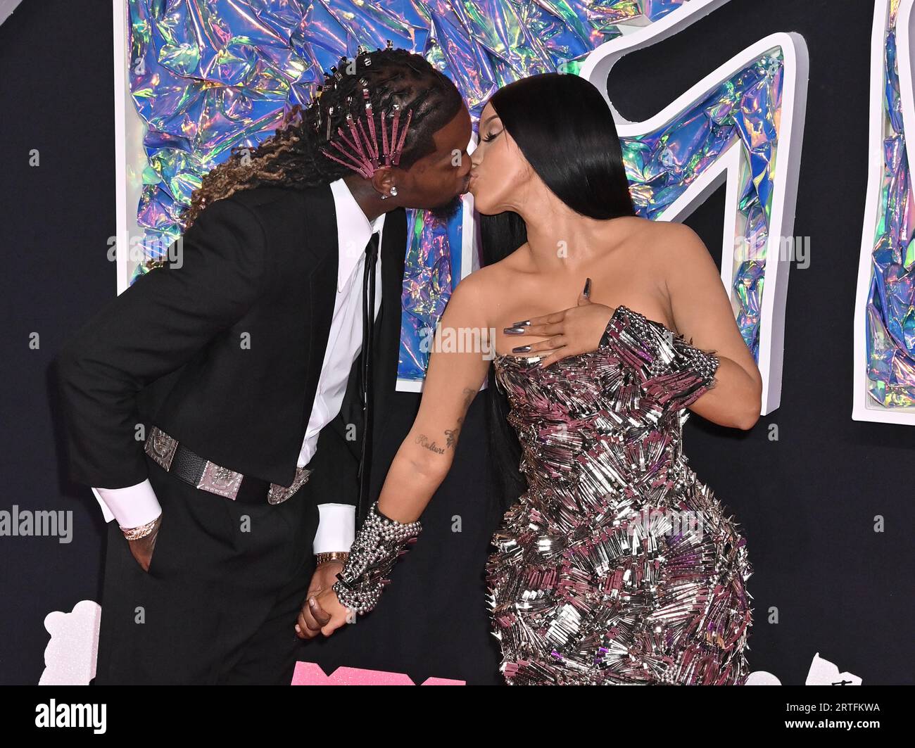 Newark, USA. 12th Sep, 2023. Offset and Cardi B arriving at the 2023 ...