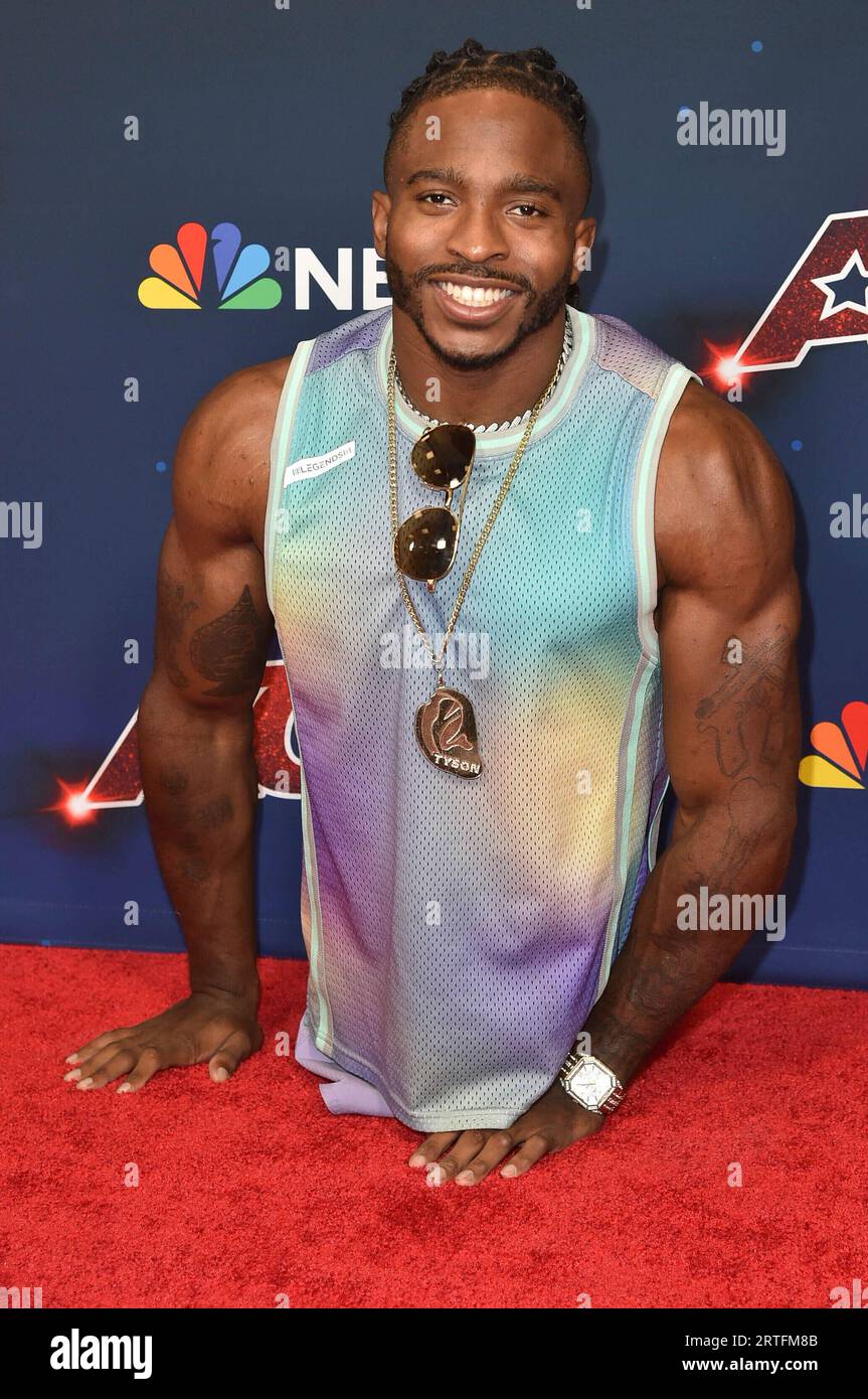 Zion Clark arrives for a live broadcast of "America's Got Talent ...