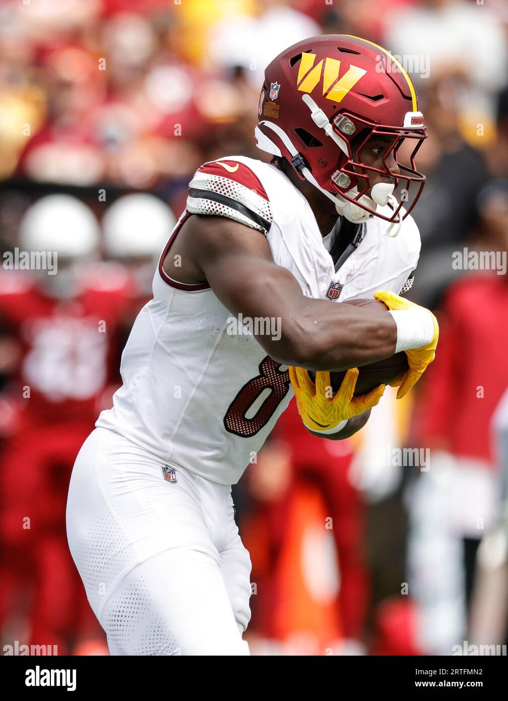 Landover, United States. 10th Sep, 2023. Washington Commanders RB Brian ...