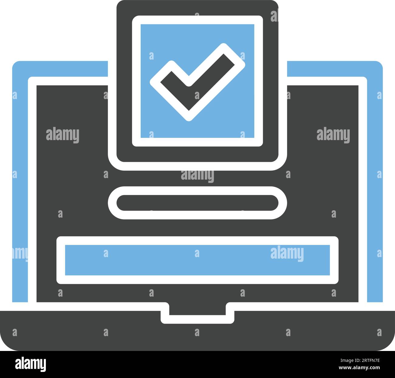 Laptop Approved Icon Image Stock Vector Image & Art - Alamy