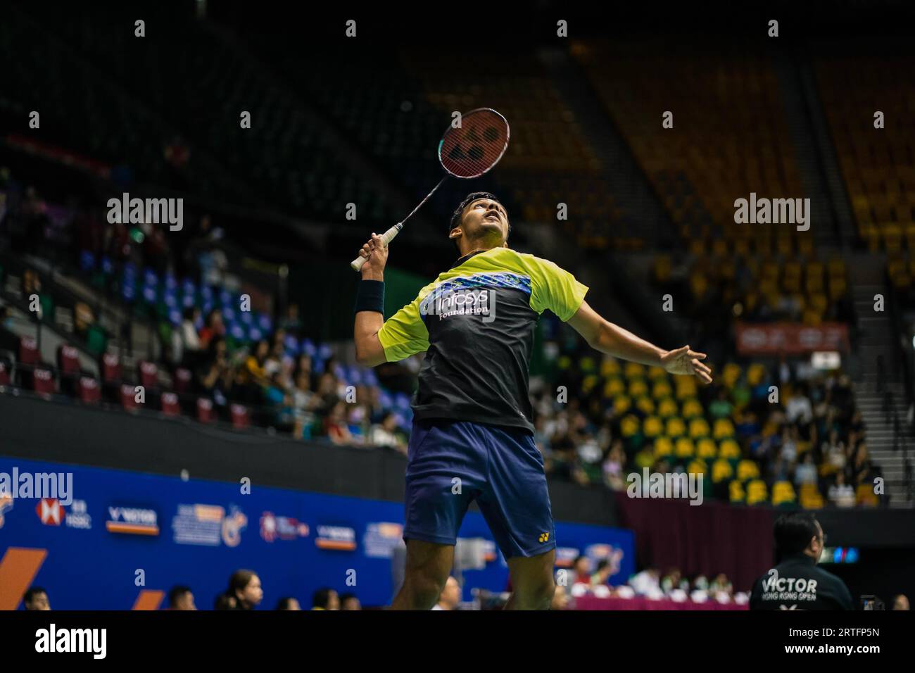 Hong Kong, China. 12th Sep, 2023. Kiran George of India competes during ...