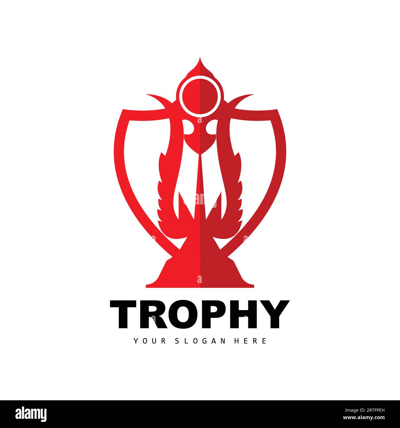 Championship Trophy Logo, Champion Award Winner Trophy Design, Vector ...
