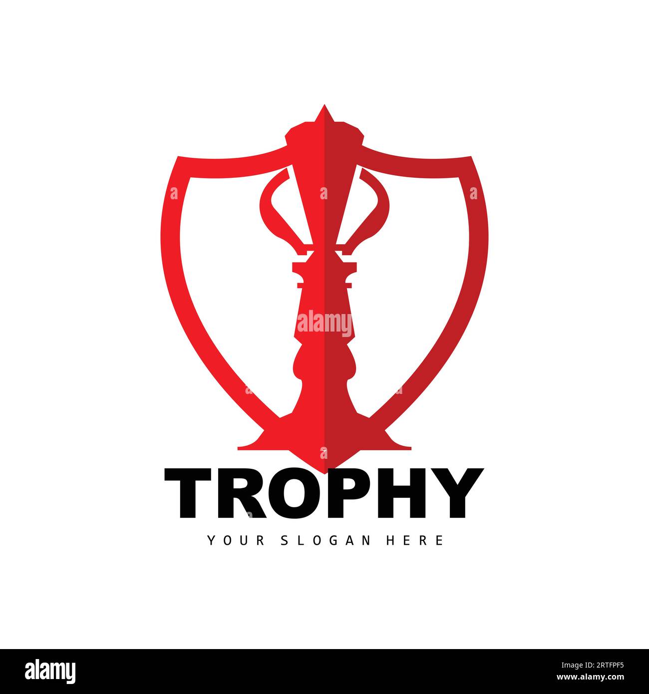 Championship Trophy Logo, Champion Award Winner Trophy Design, Vector ...