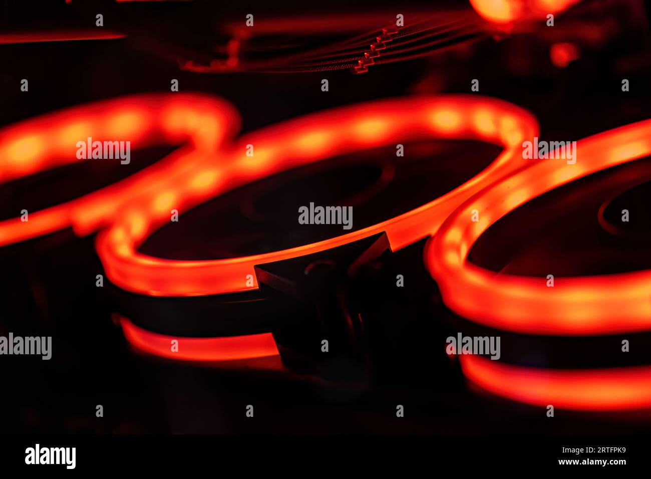 Detailed view of premium components inside a top-tier gaming computer ...