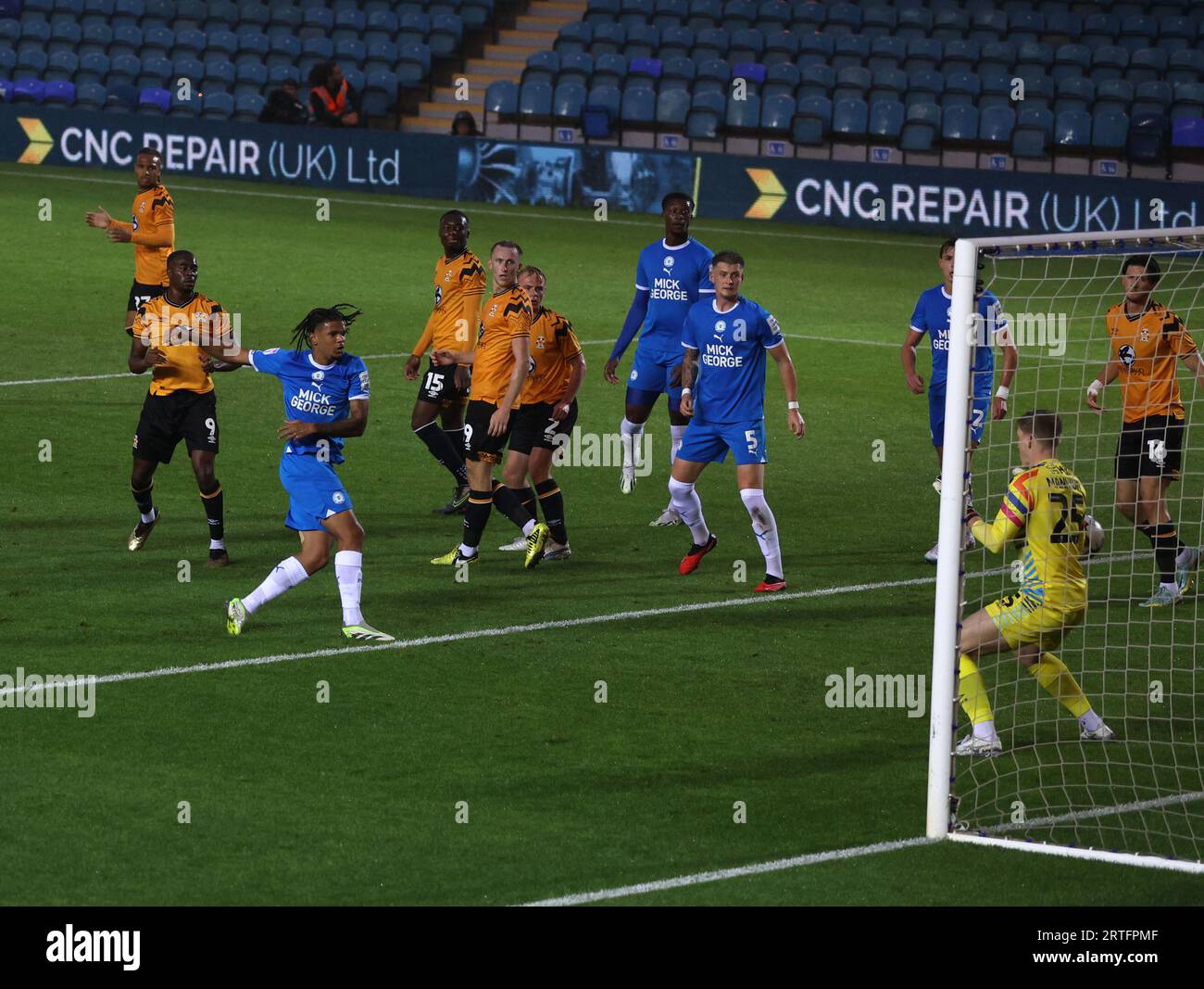 Peterborough, UK. 12th Sep, 2023. Jadel Katonga (PU) scores the first ...