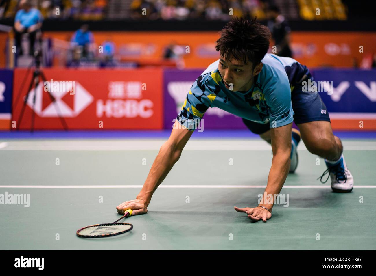 Hong Kong, China. 12th Sep, 2023. Su Li Yang of Chinese Taipei competes ...