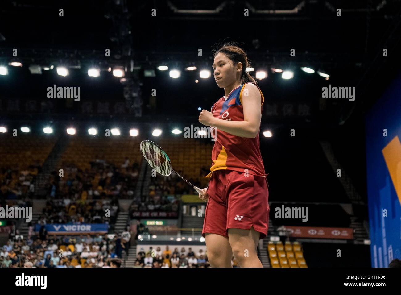 Hong Kong, China. 12th Sep, 2023. Li Yi Jing and Luo Xu Min of China play during the Women's ...